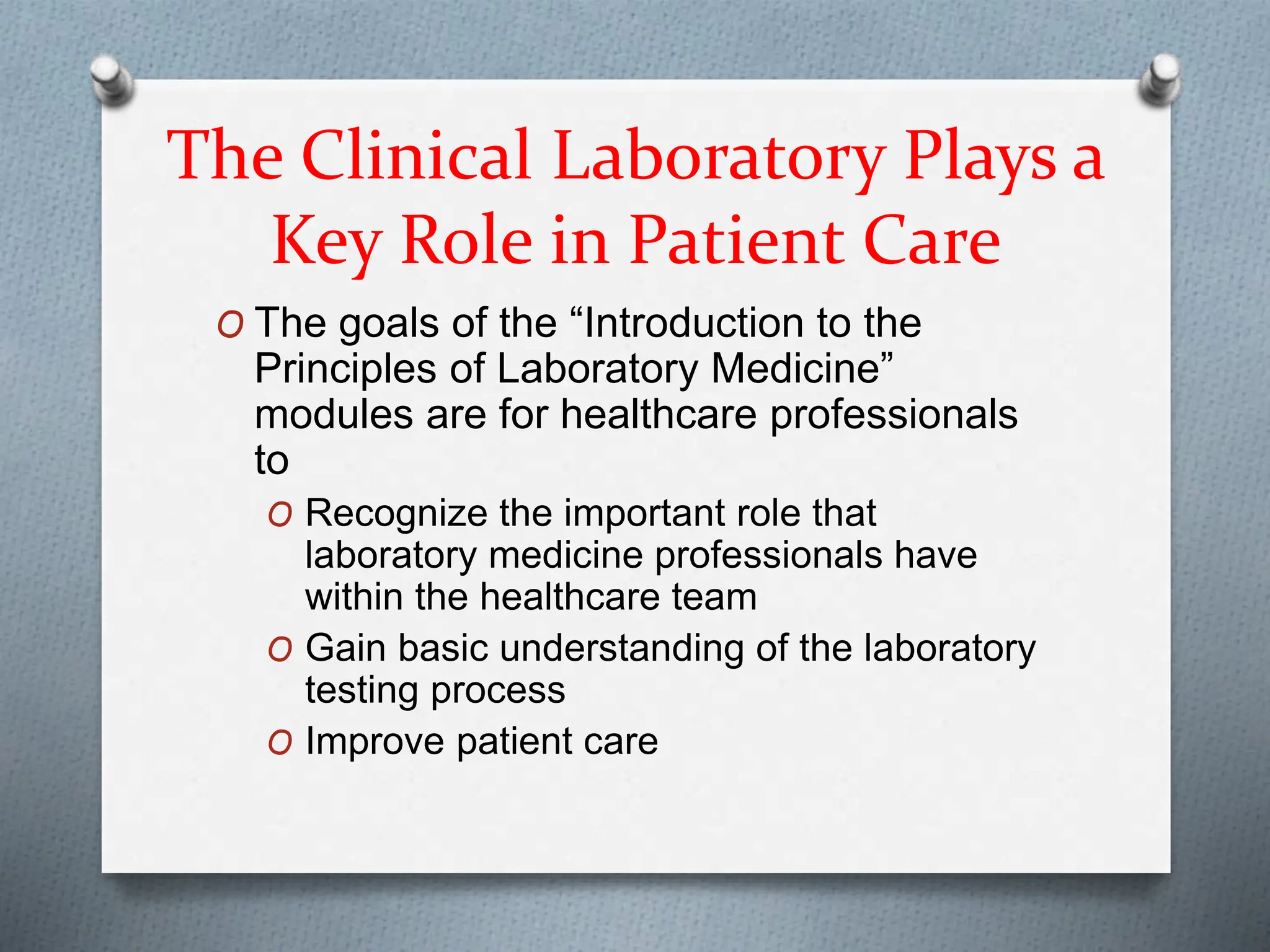 laboratory medicine introduction for professionals.ppt