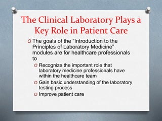 laboratory medicine introduction for professionals.ppt