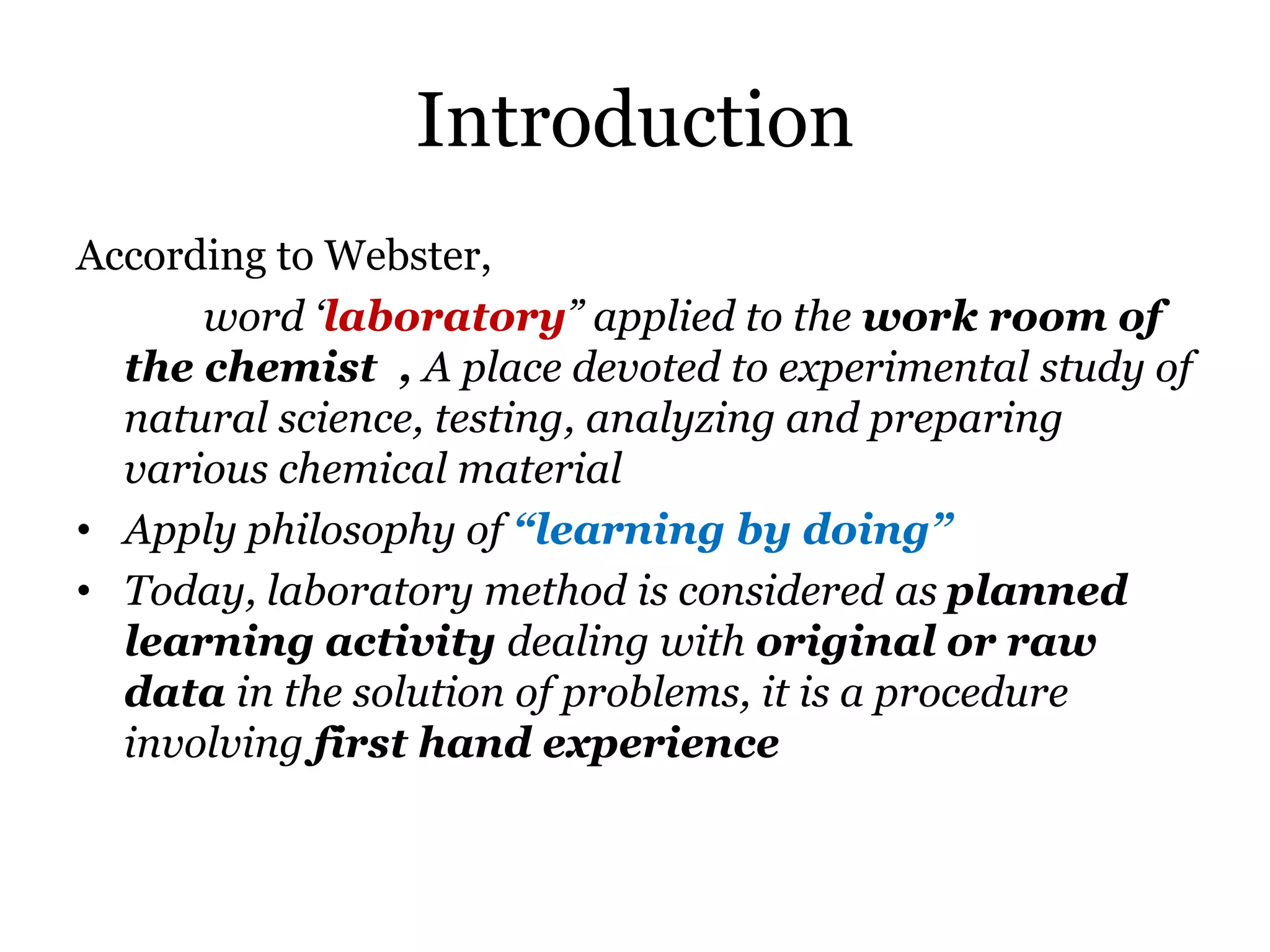 Laboratory method | PPTX