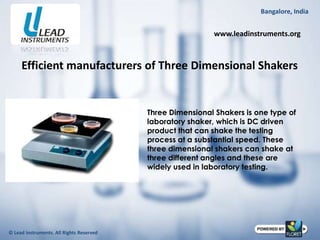 Laboratory mixers and shakers | PPTX