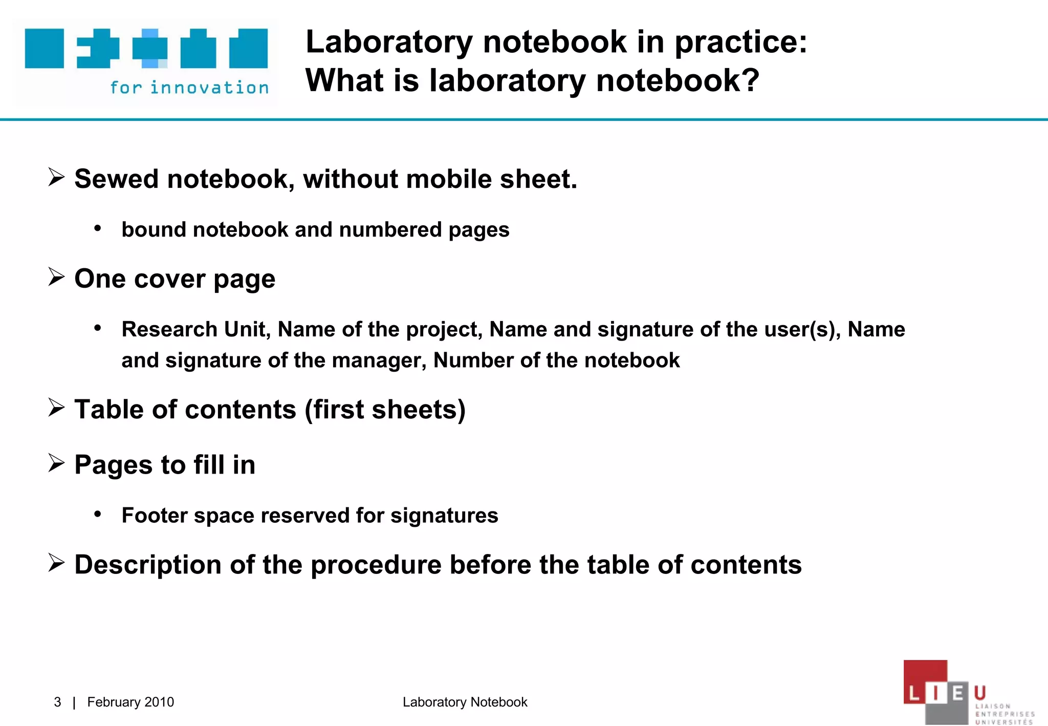 Laboratory Notebook Lieu Final | PPT
