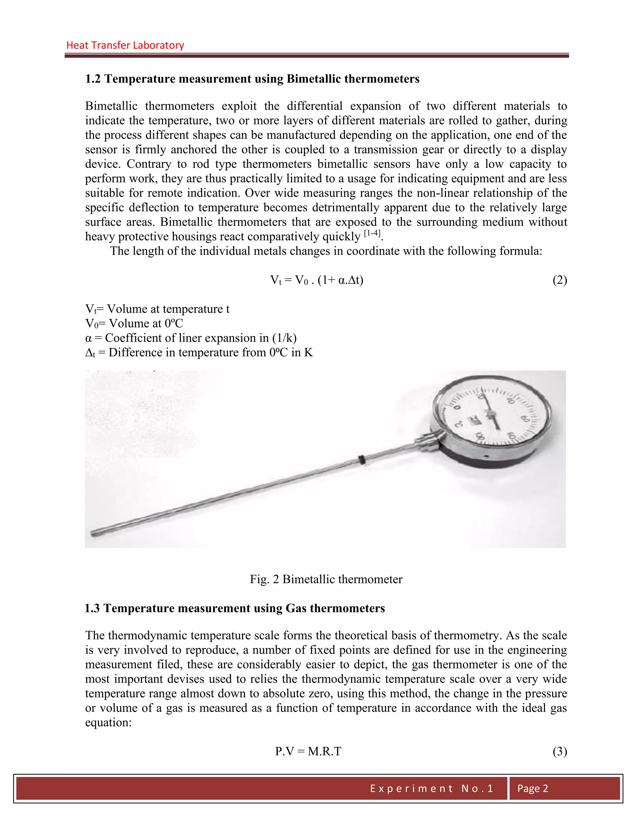 Temperature Measurements and Calibration | PDF