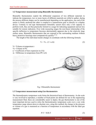 Temperature Measurements and Calibration | PDF