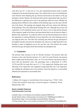 Gas absorption in packed tower with Raschig rings packings | PDF