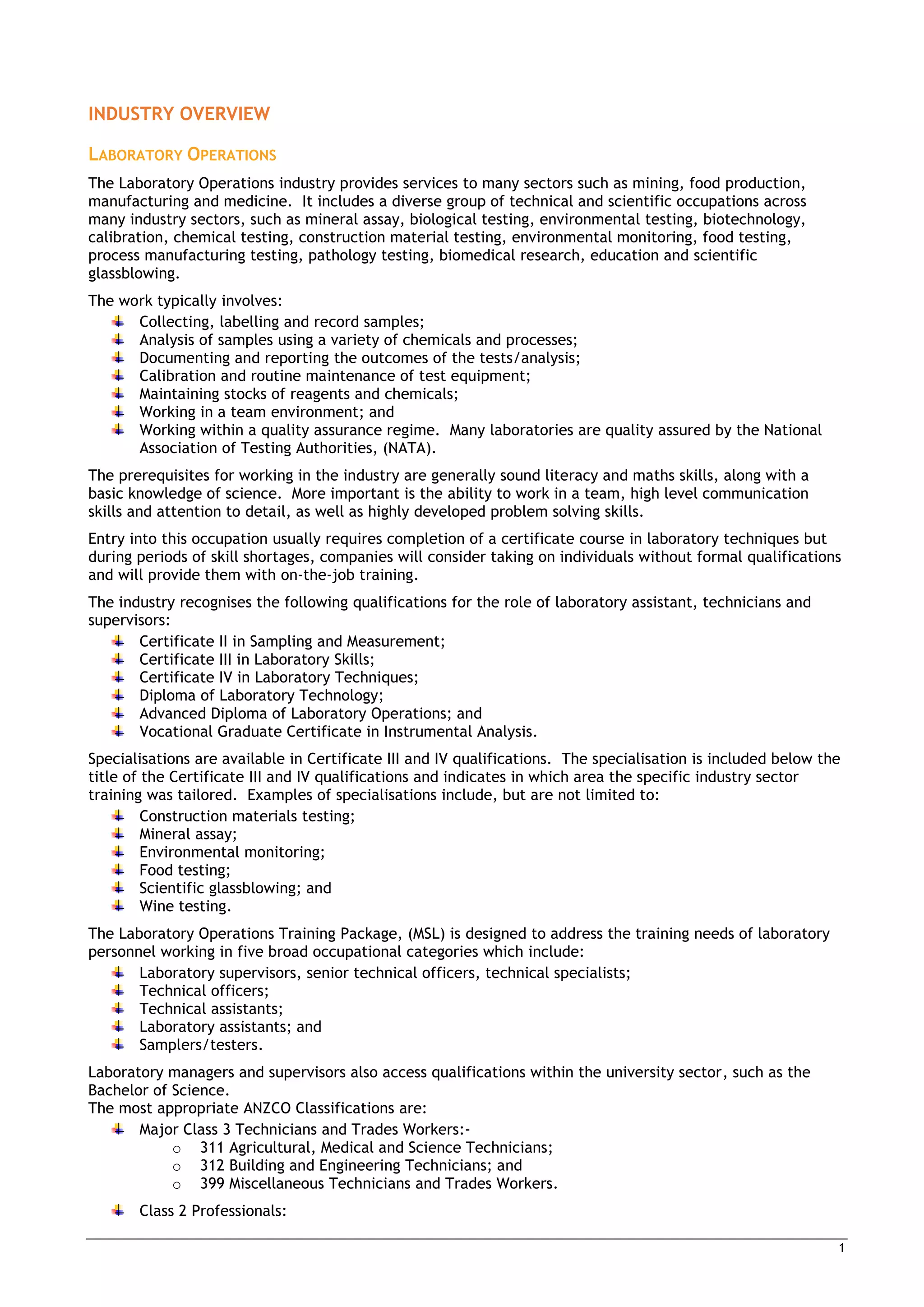 Laboratory operations workforce development plan oct 2010 | PDF