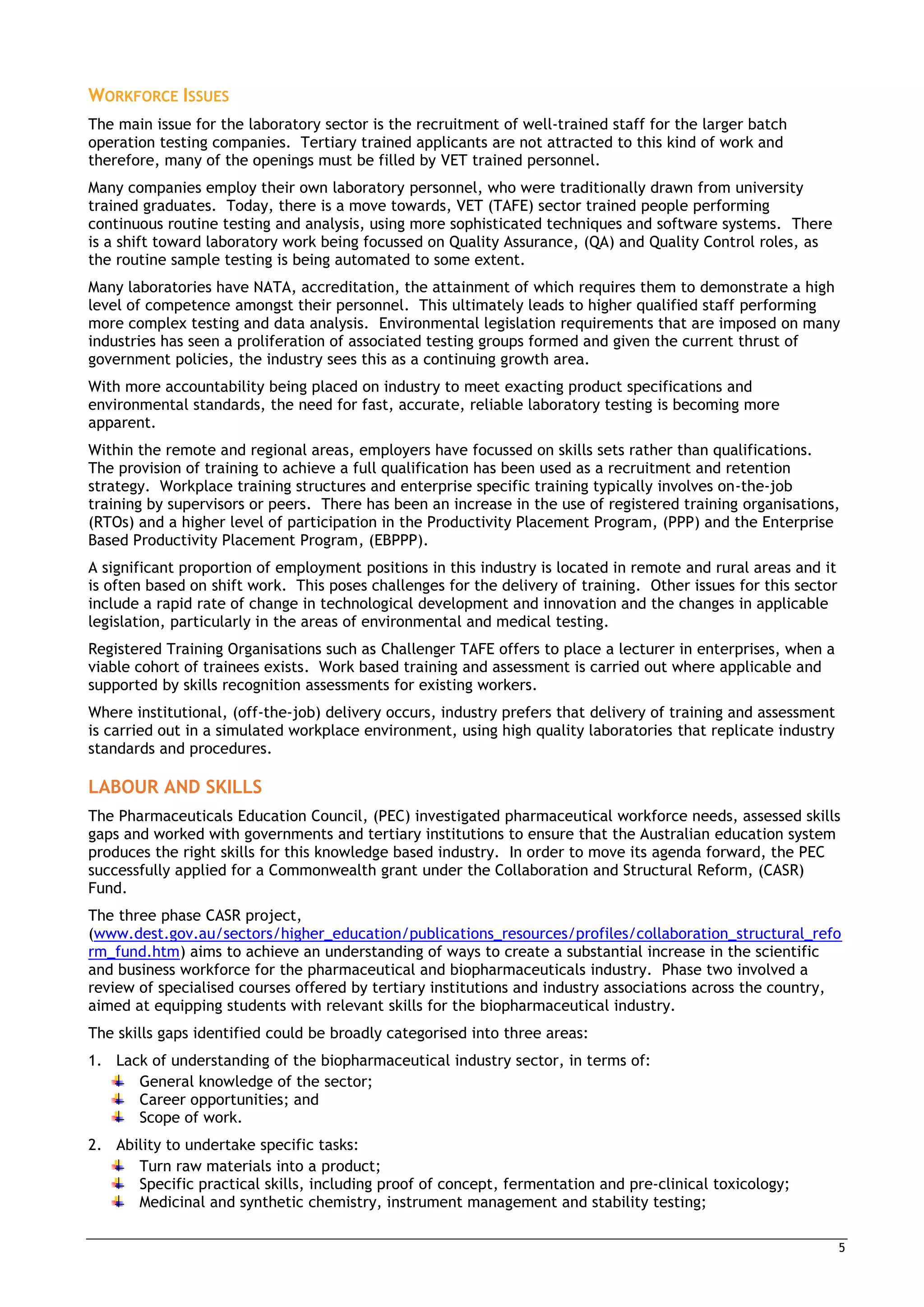 Laboratory operations workforce development plan oct 2010 | PDF