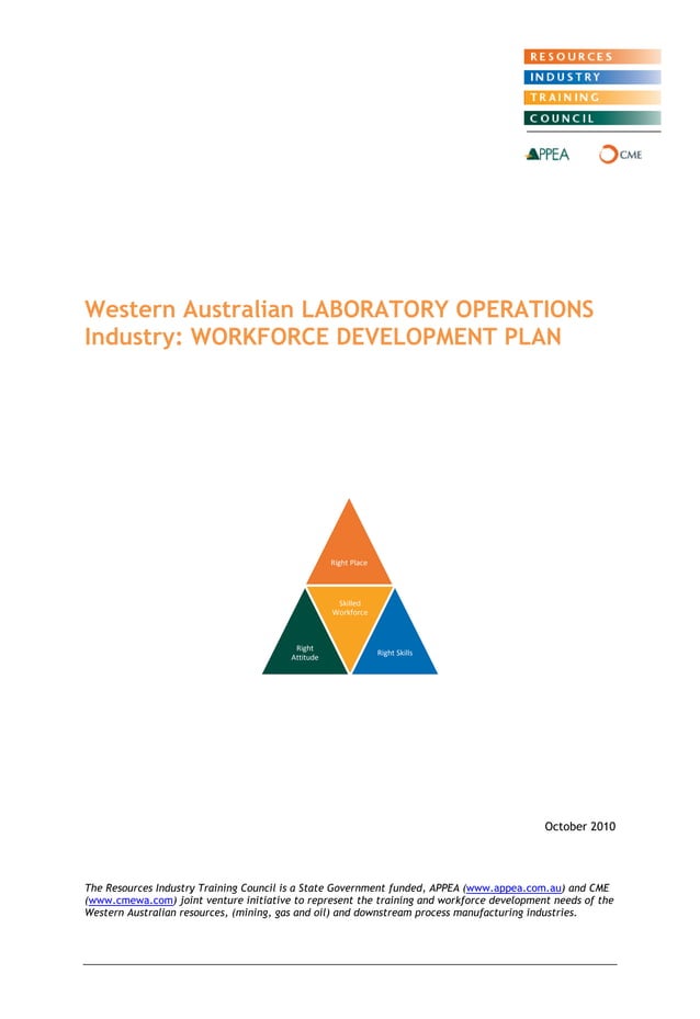 Laboratory operations workforce development plan oct 2010 | PDF