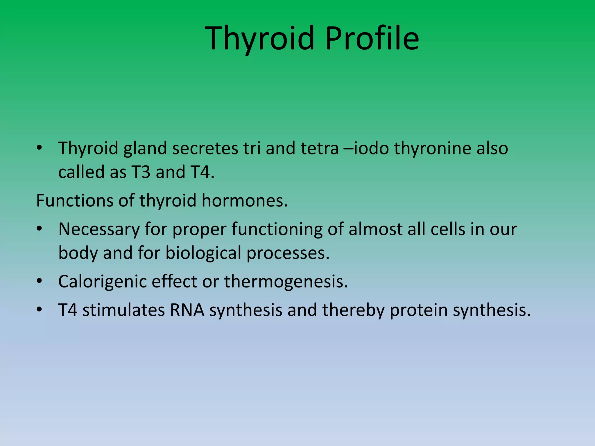 Laboratory overview and thyroid profile | PPT