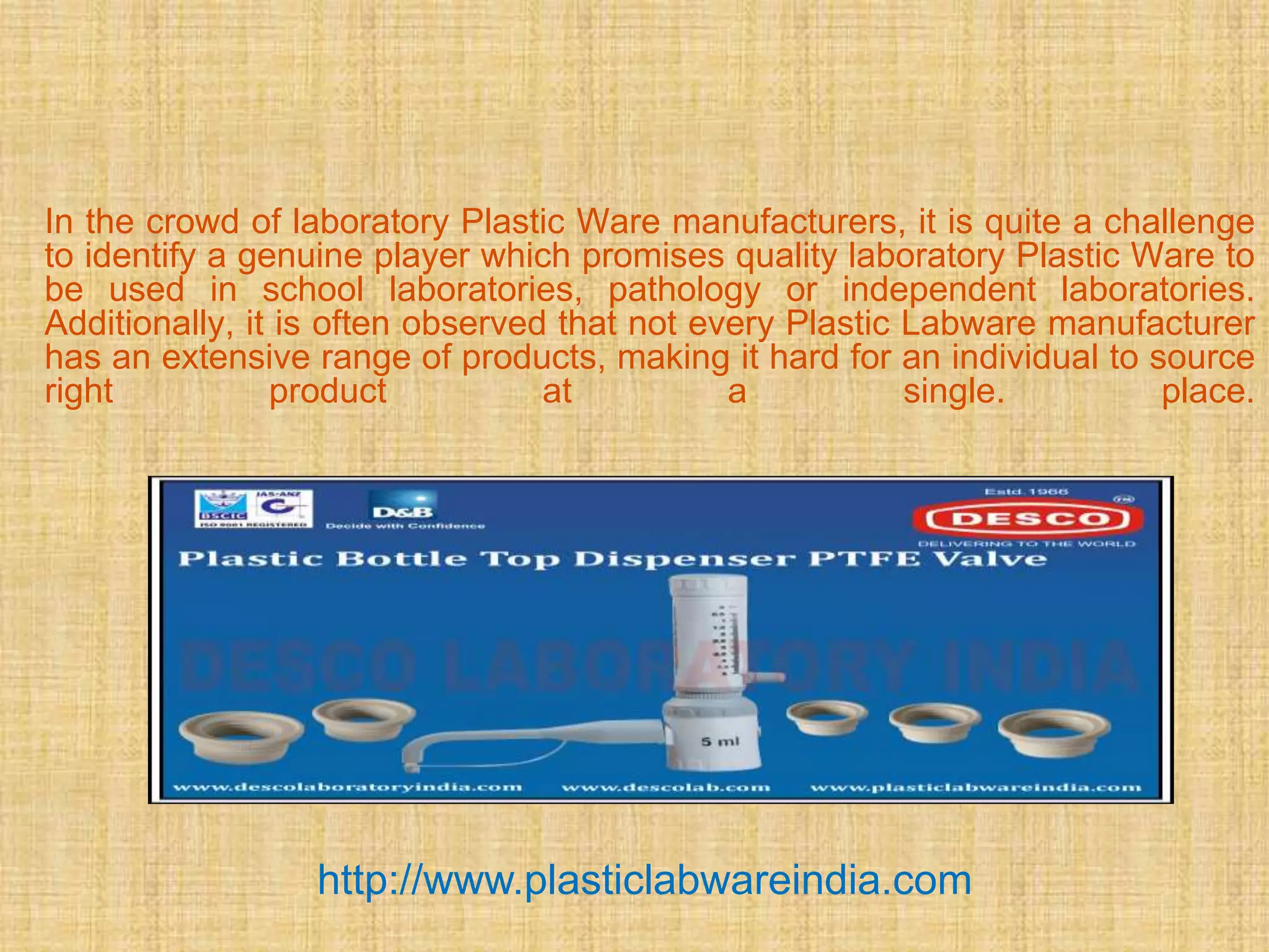 Laboratory plastic ware | PPTX