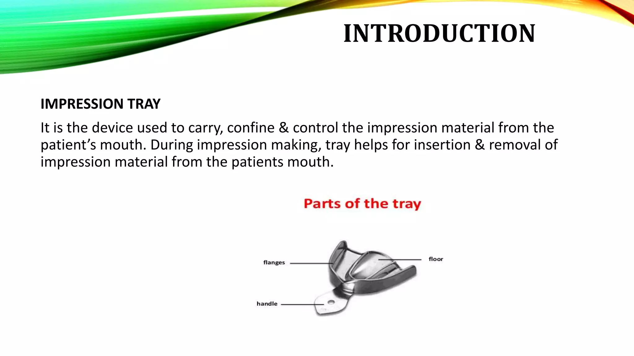 special tray in complete denture | PPTX