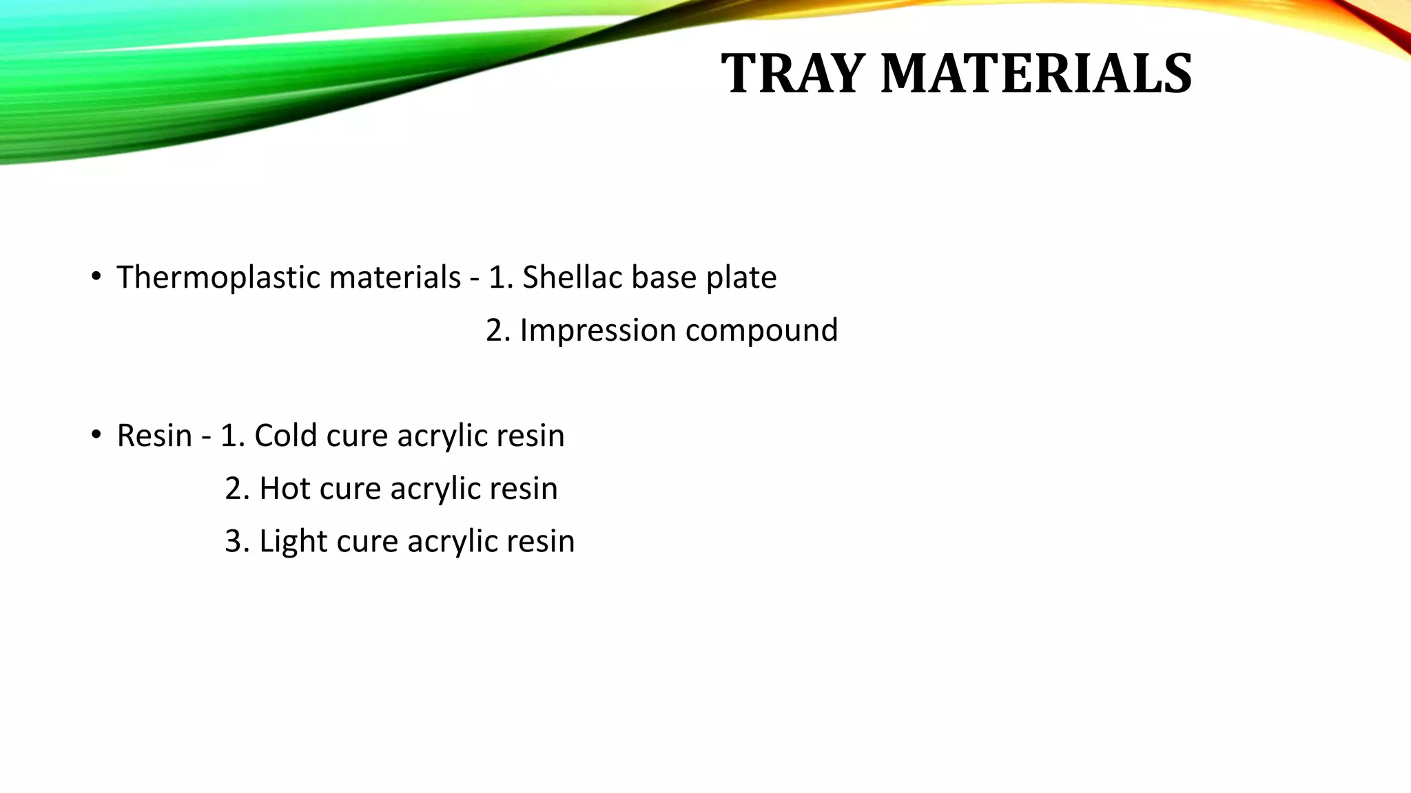 special tray in complete denture | PPTX