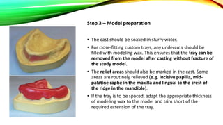 special tray in complete denture | PPTX