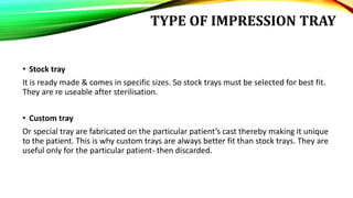 special tray in complete denture | PPTX