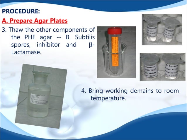 Laboratory procedure of bacterial inhibition assay | PPT