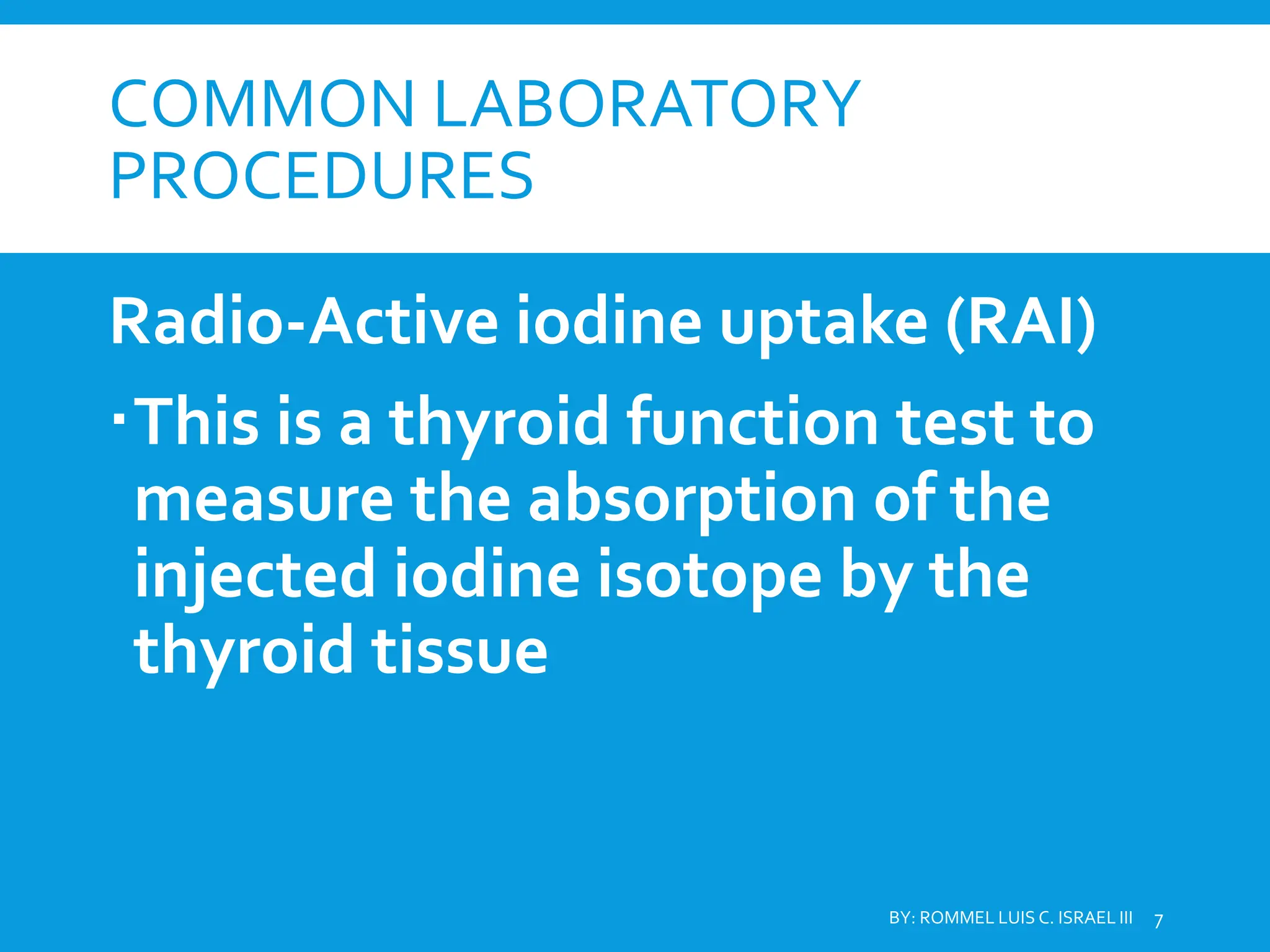 LABORATORY PROCEDURES-ALTERATION IN THE ENDOCRINE SYSTEM | PPT