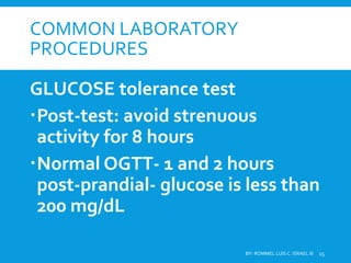 LABORATORY PROCEDURES-ALTERATION IN THE ENDOCRINE SYSTEM | PPT