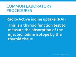 LABORATORY PROCEDURES-ALTERATION IN THE ENDOCRINE SYSTEM | PPT
