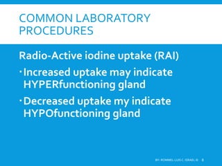 LABORATORY PROCEDURES-ALTERATION IN THE ENDOCRINE SYSTEM | PPT