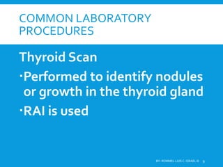 LABORATORY PROCEDURES-ALTERATION IN THE ENDOCRINE SYSTEM | PPT