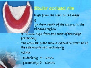 laboratory procedures in make of complete denture | PPTX
