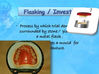 laboratory procedures in make of complete denture | PPTX