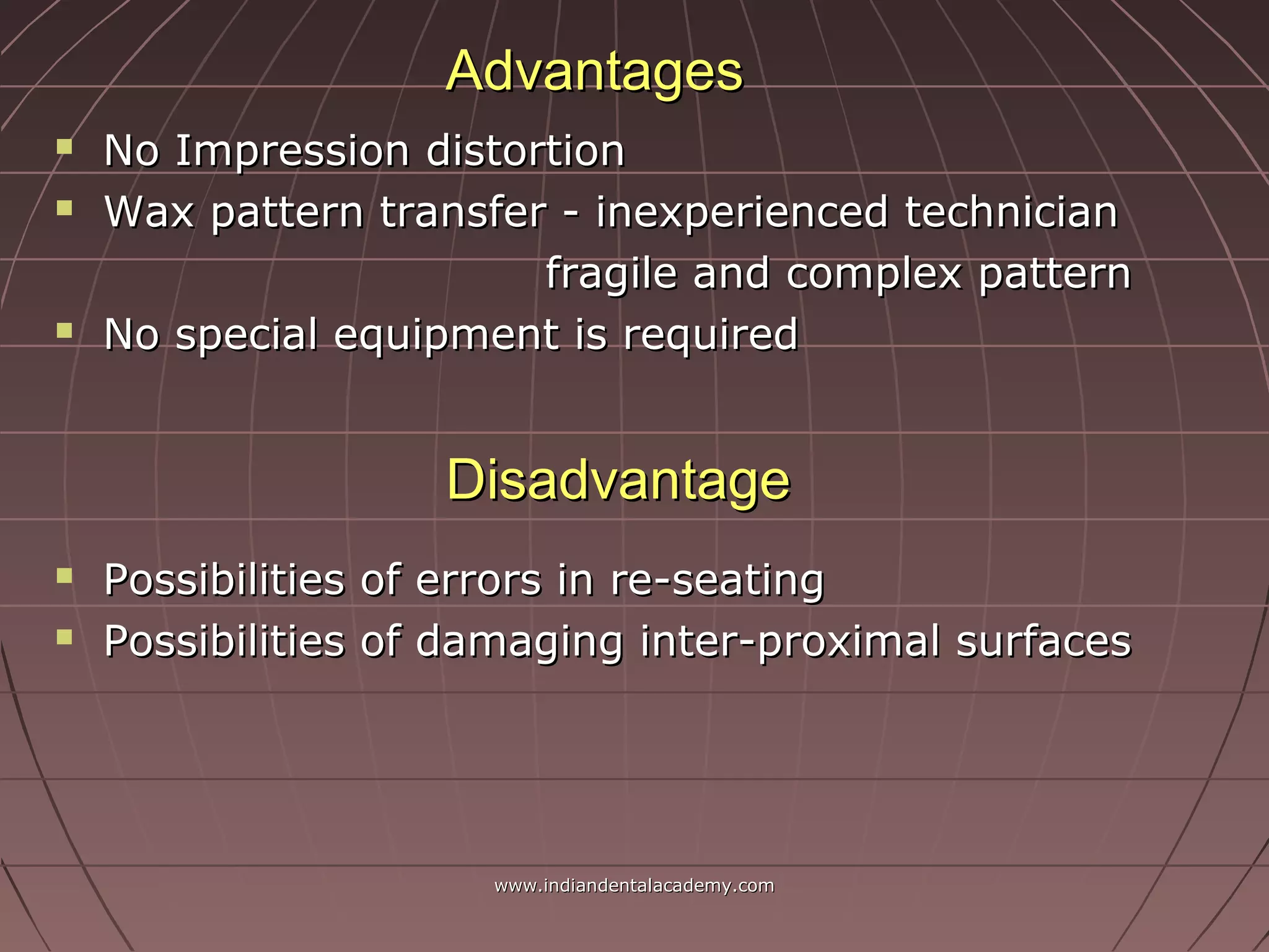 Laboratory procedures in fpd/cosmetic dentistry courses | PPT