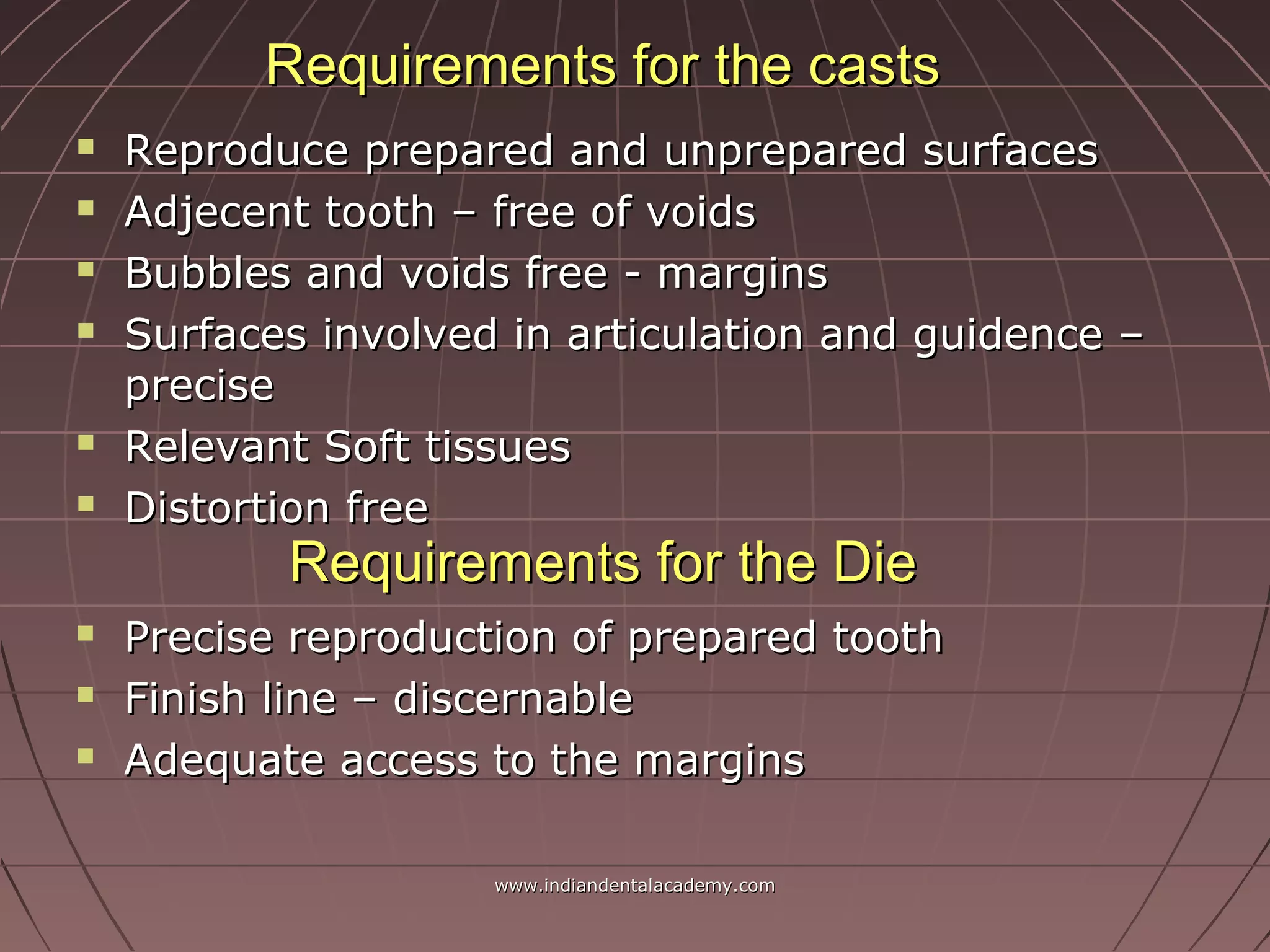 Laboratory procedures in fpd/cosmetic dentistry courses | PPT