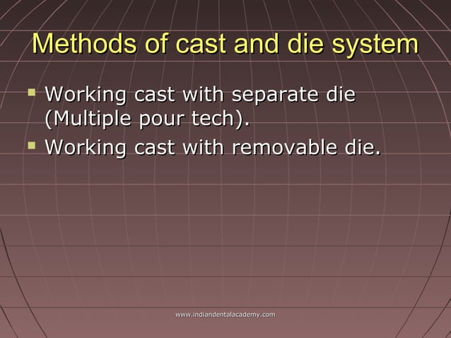 Laboratory procedures in fpd/cosmetic dentistry courses | PPT | Dental ...