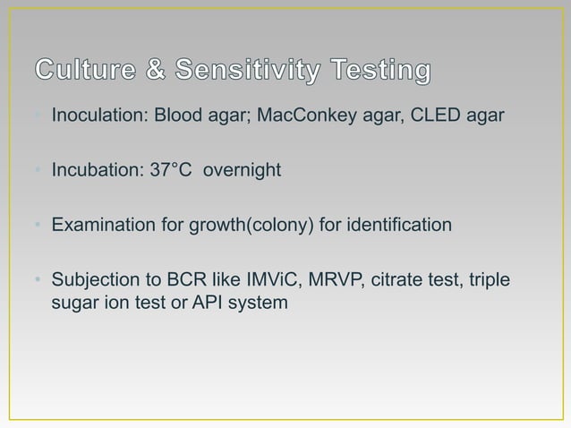 Laboratory procedures & micro organisms susceptibility and resistance ...