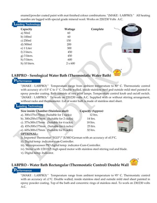Laboratory products equipments | PDF