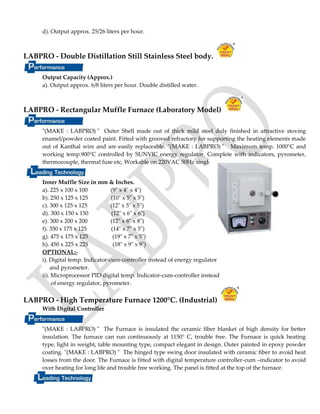 Laboratory products equipments | PDF