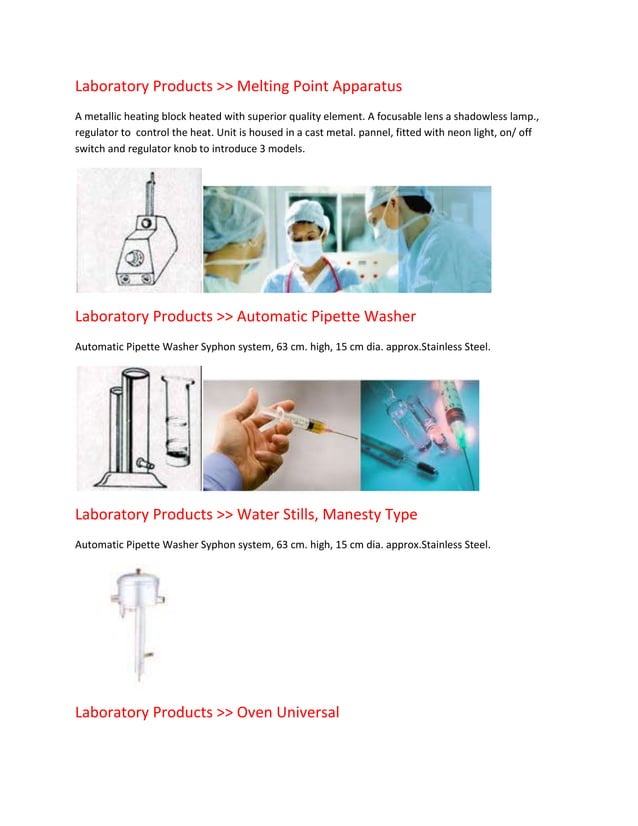 Laboratory products manufacturers | PDF