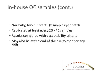 4th SEALNET meeting, item 8: Training on internal quality control ...