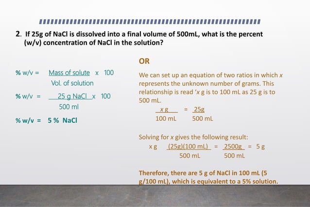 Laboratory reagent preparation and calc. worksheet | PPTX | Chemistry ...
