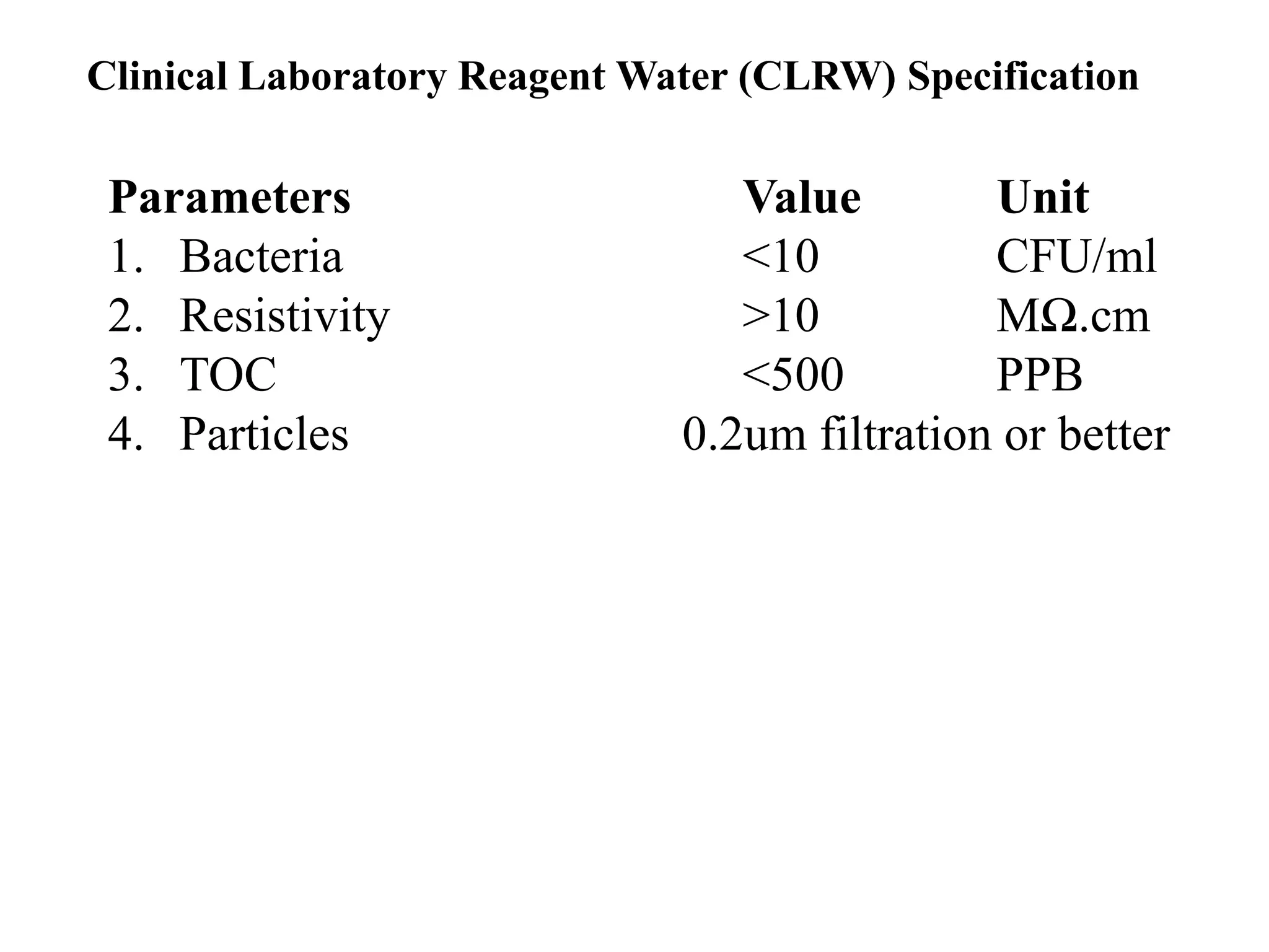 Laboratory reagent water | PPTX