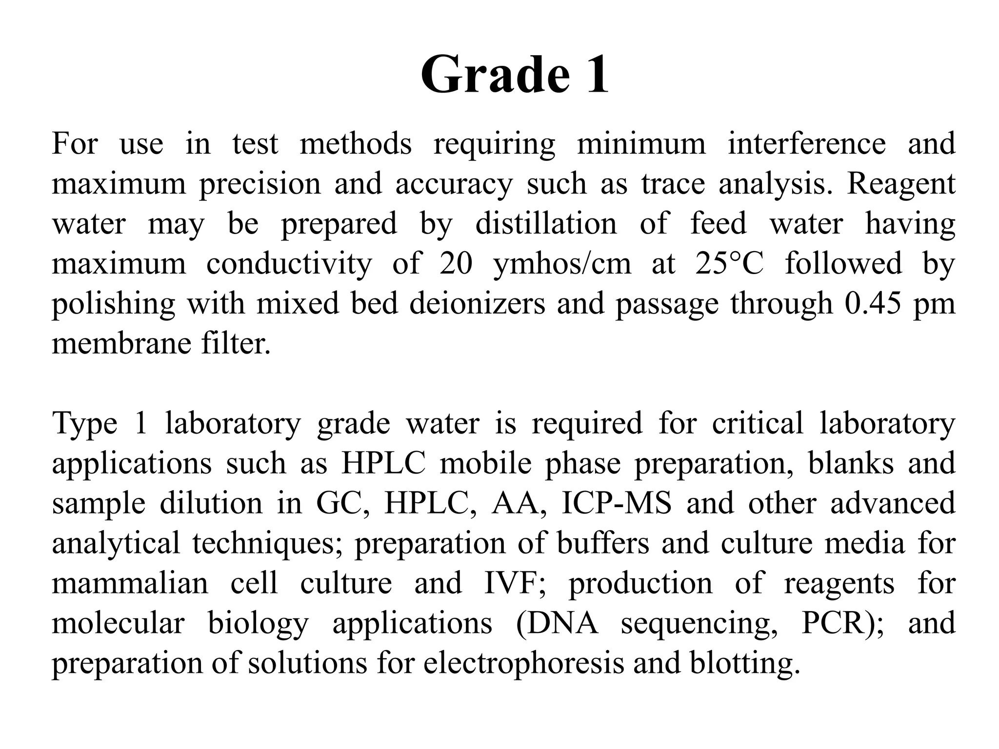 Laboratory reagent water | PPTX