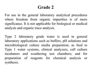 Laboratory reagent water | PPTX