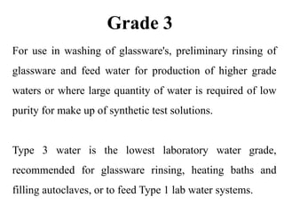 Laboratory reagent water | PPTX