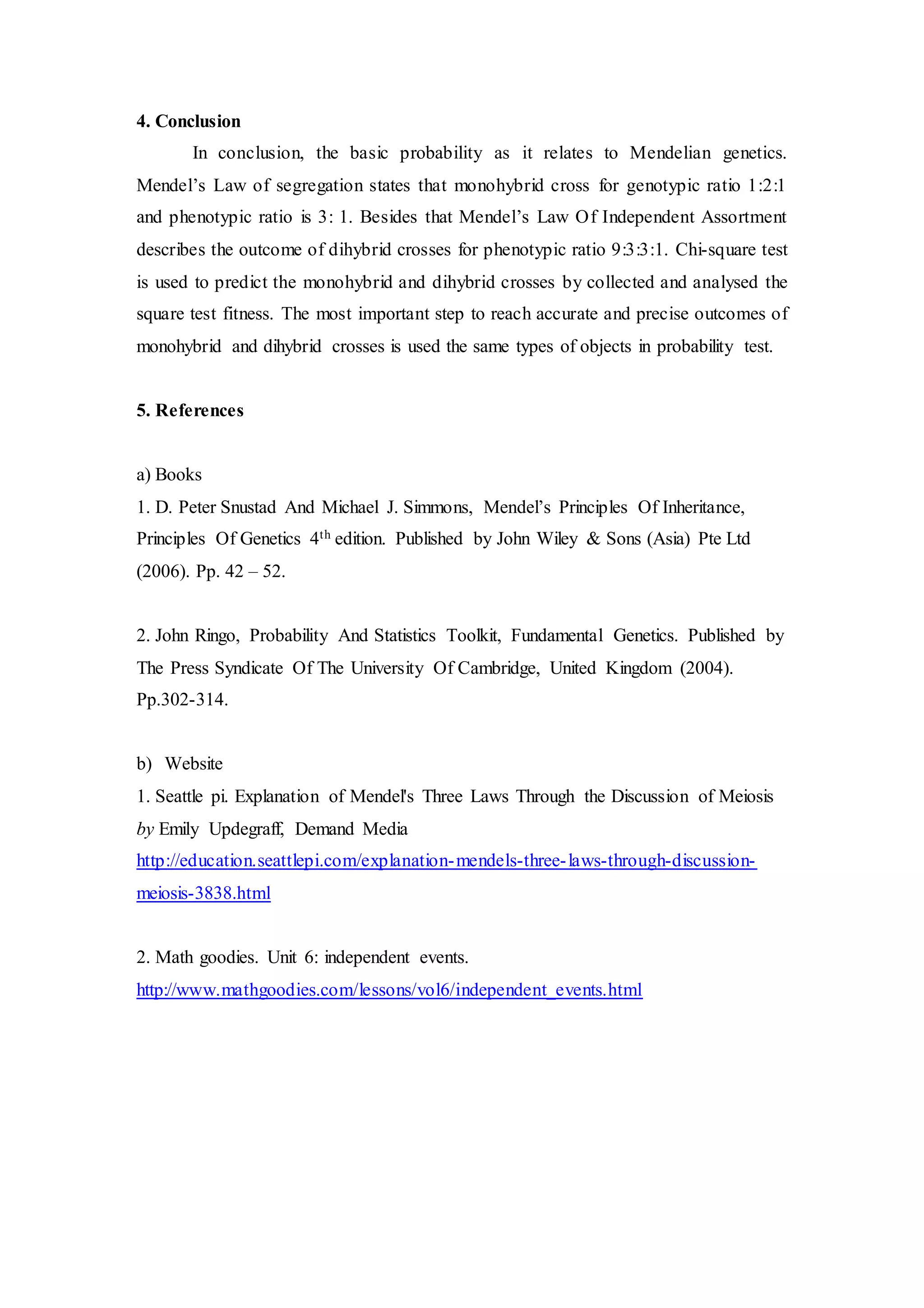 MONOHYBRID AND DIHYBRID CROSS | DOCX