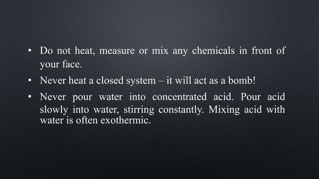 Laboratory rules and safety | PPTX | Chemistry | Science