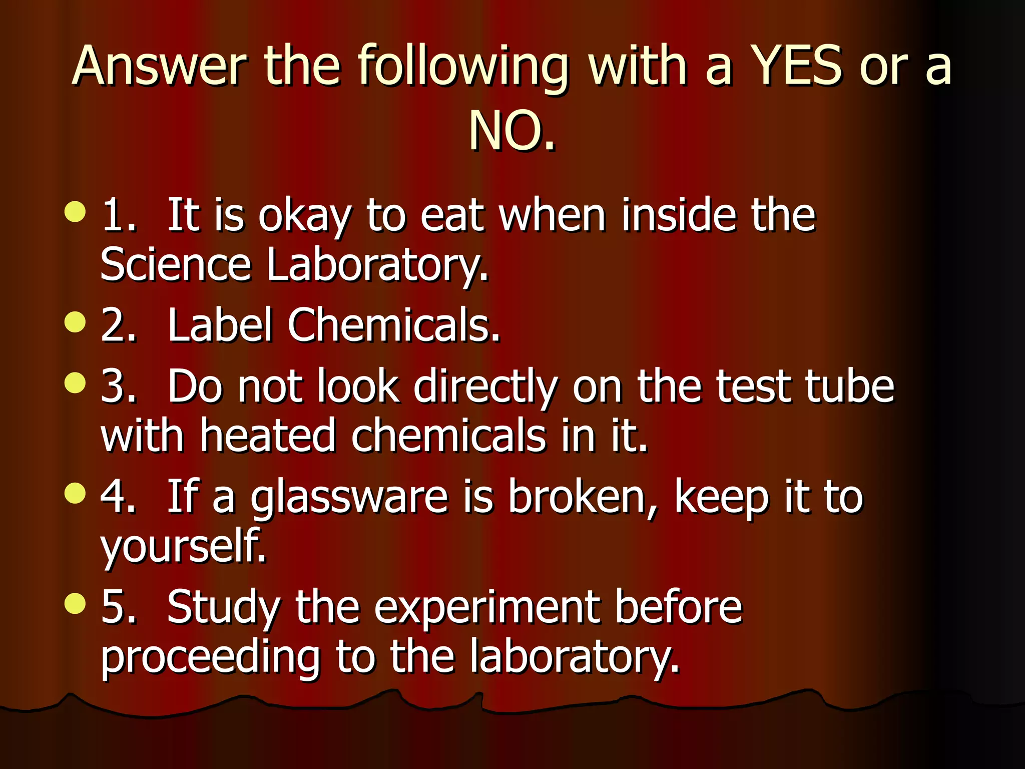 Laboratory Rules And Safety Guidelines For Students | PPS