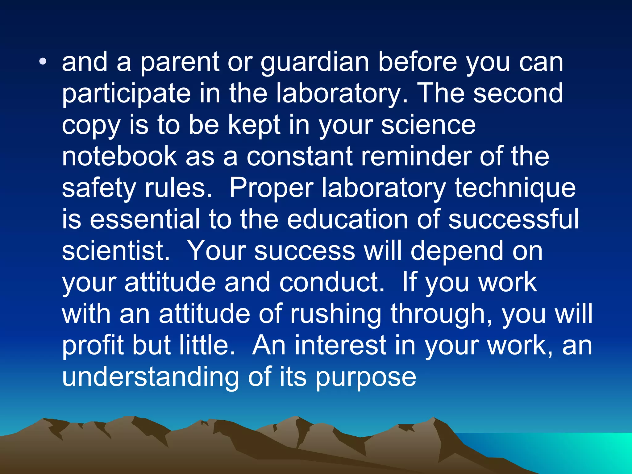 Laboratory Rules And Safety Guidelines For Students | PPS | Chemistry ...