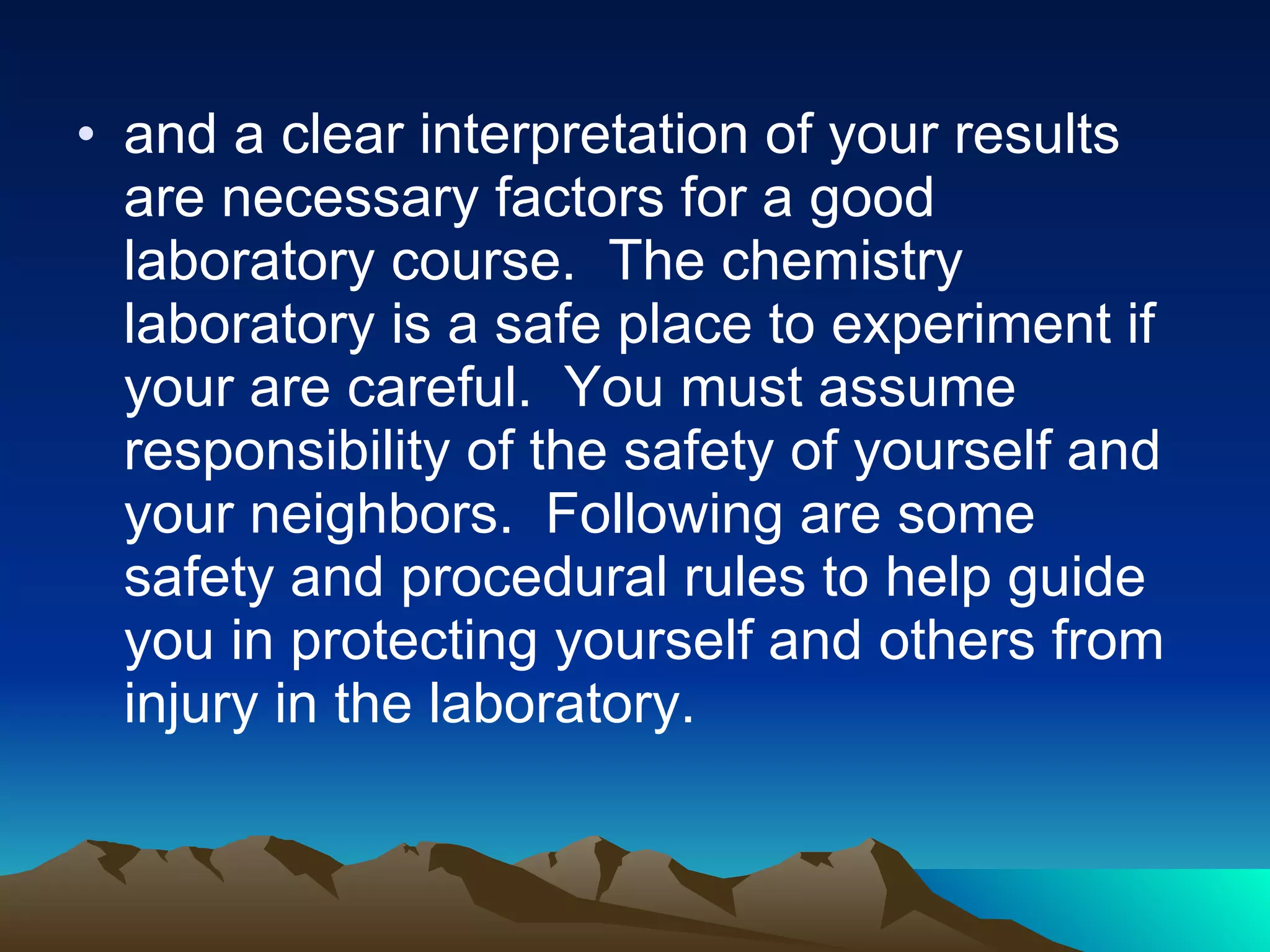 Laboratory Rules And Safety Guidelines For Students | PPS