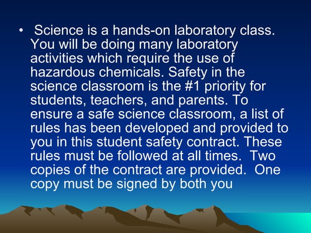 Laboratory Rules And Safety Guidelines For Students | PPS | Chemistry ...