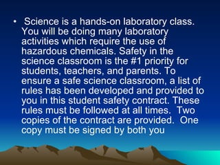 Laboratory Rules And Safety Guidelines For Students | PPS