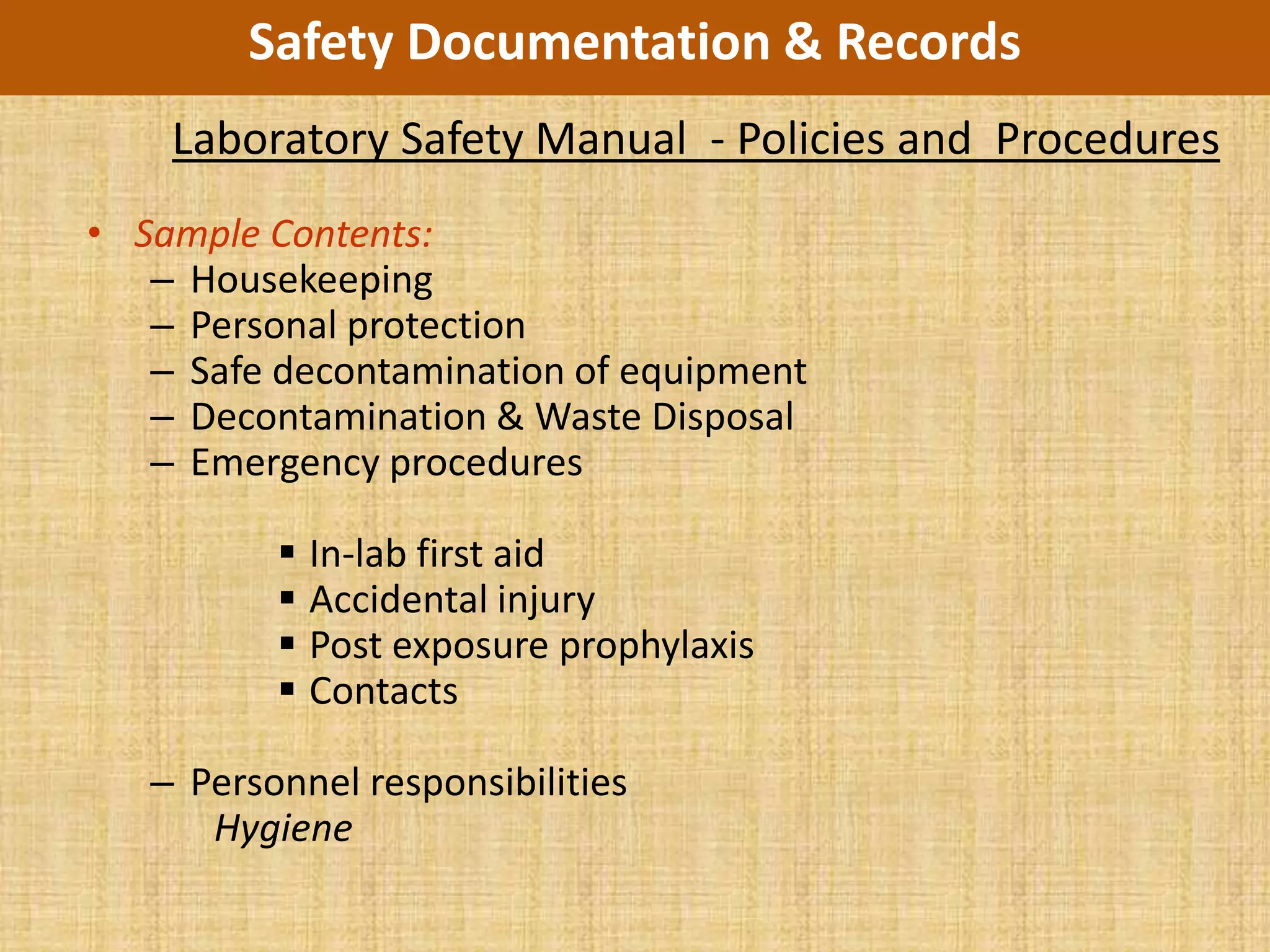 Laboratory safety | PPTX