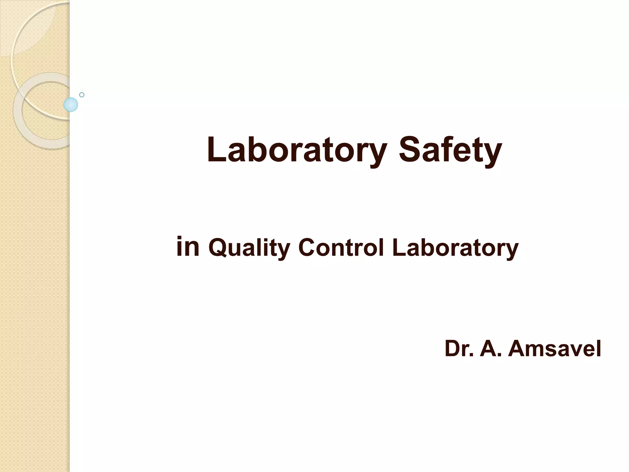 Laboratory safety | PPTX