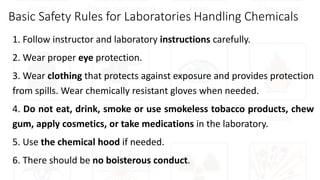 Basic Laboratory Safety in Chemical labs .pptx