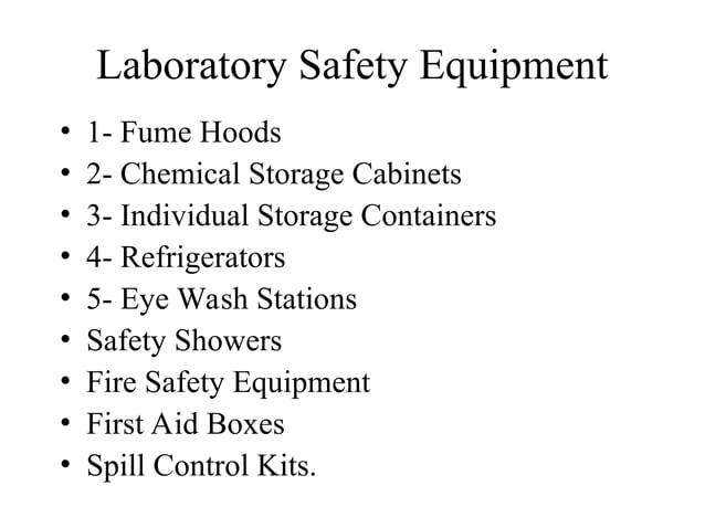 Laboratory important safety equipment .ppt