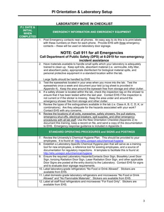 Laboratory safety manual pi orientation & laboratory setup 120622 | PDF